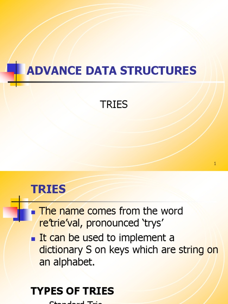 Advance Data Structures: Tries | PDF | Internet Protocols | String (Computer Science)