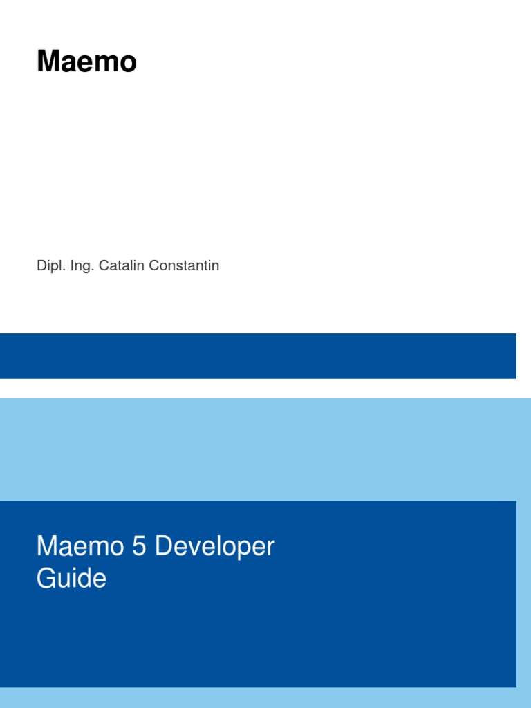 Maemo - I - Introduction To Maemo | PDF | Desktop Environment ...
