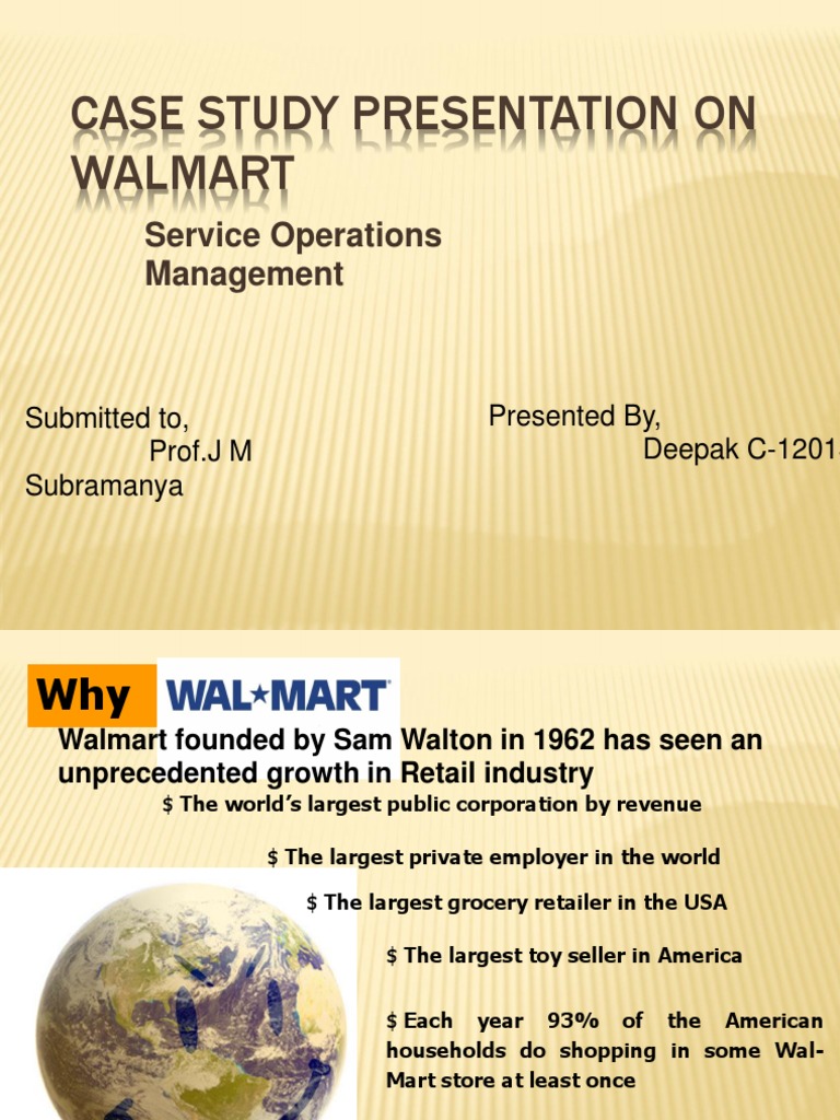 Walmart's Service Operations Case Study | PDF