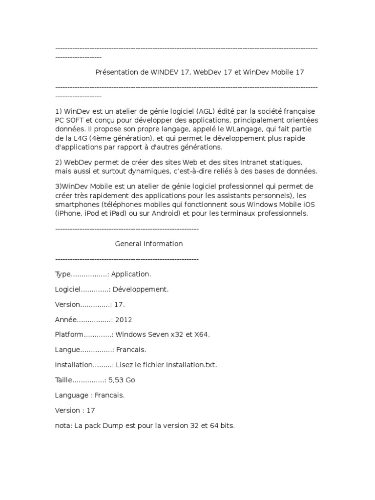 Windev 17 | PDF | Application | iOS