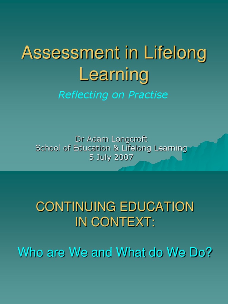 Prof Ed 9 | PDF | Continuing Education | Educational Assessment