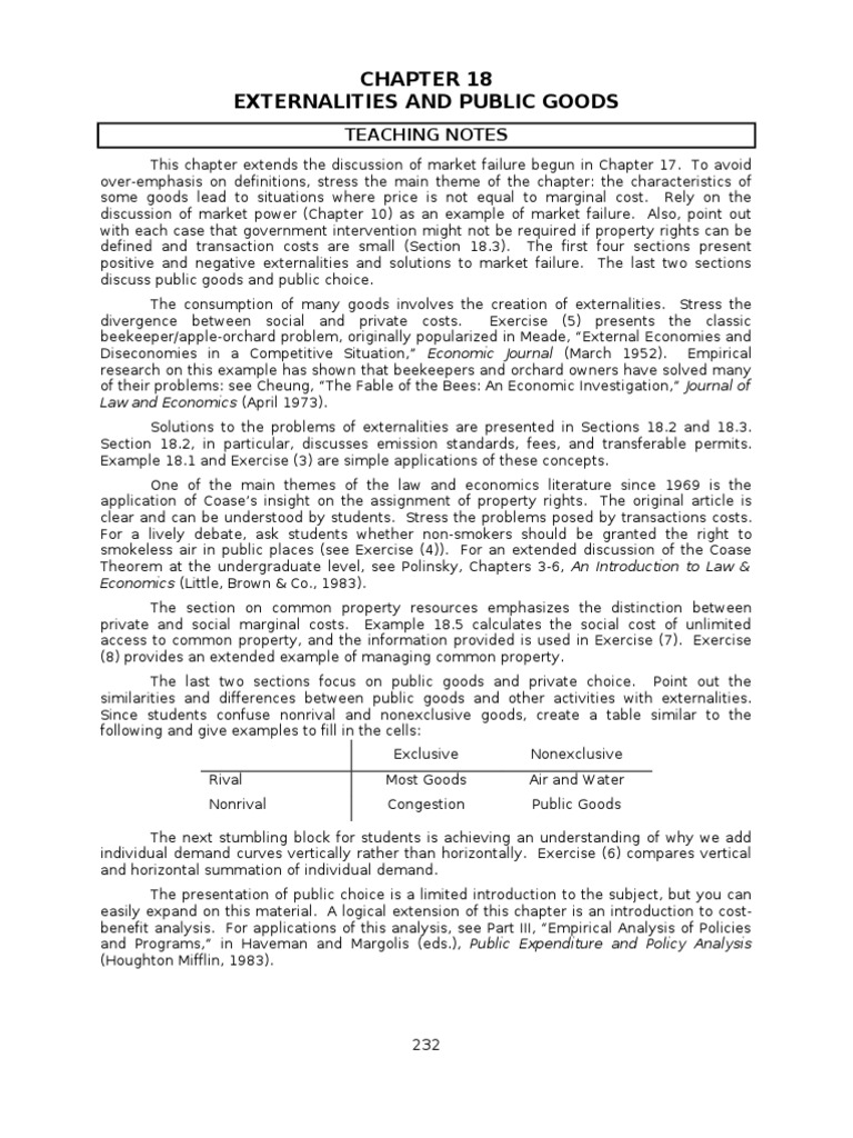 Externalities & Public Goods | PDF | Externality | Public Good