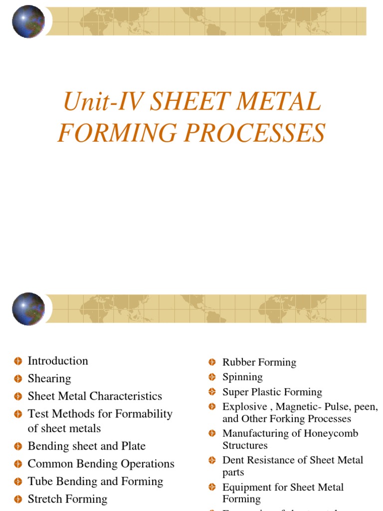 Sheet Metal Forming Processes Overview | PDF | Sheet Metal | Bending