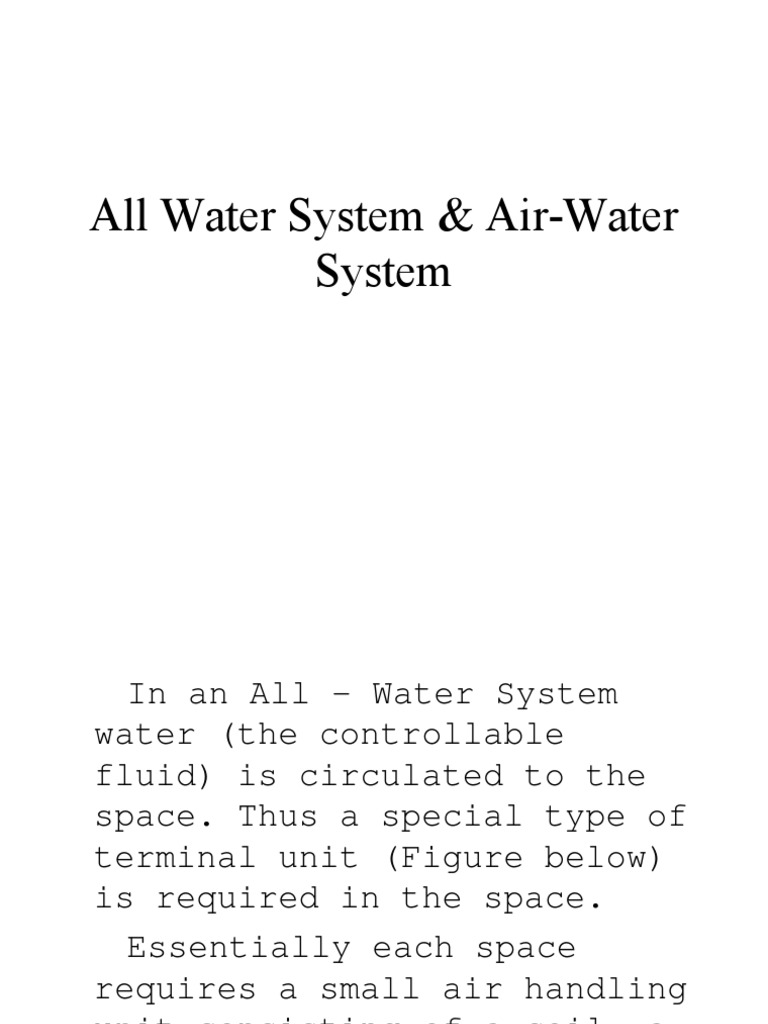 Air-Water and All-Water Systems Explained | PDF
