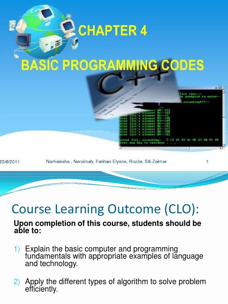 Chapter 4 - Basic Programming Codes | Download Free PDF | Integer (Computer Science) | Byte