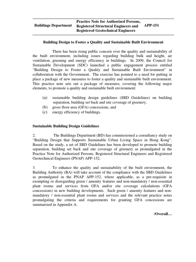 Building Design To Foster A Quality and Sustainable Built Environment ...