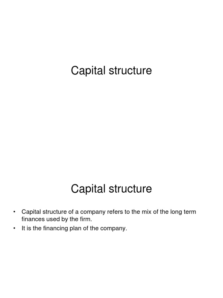 Overview of Capital Structure Management | PDF | Capital Structure ...