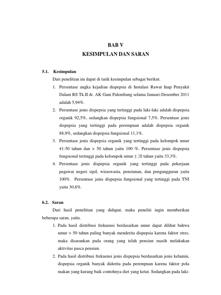 Bab V Kesimpulan Dan Saran