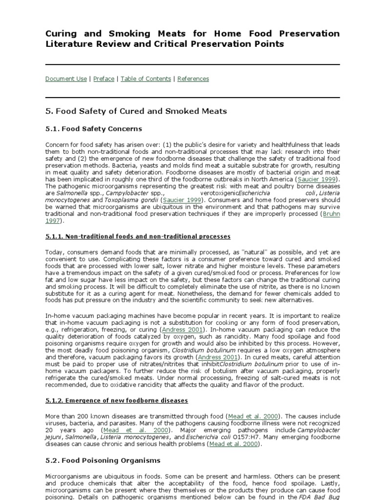 Home Meat Curing and Smoking Safety Guide | PDF | Curing (Food ...