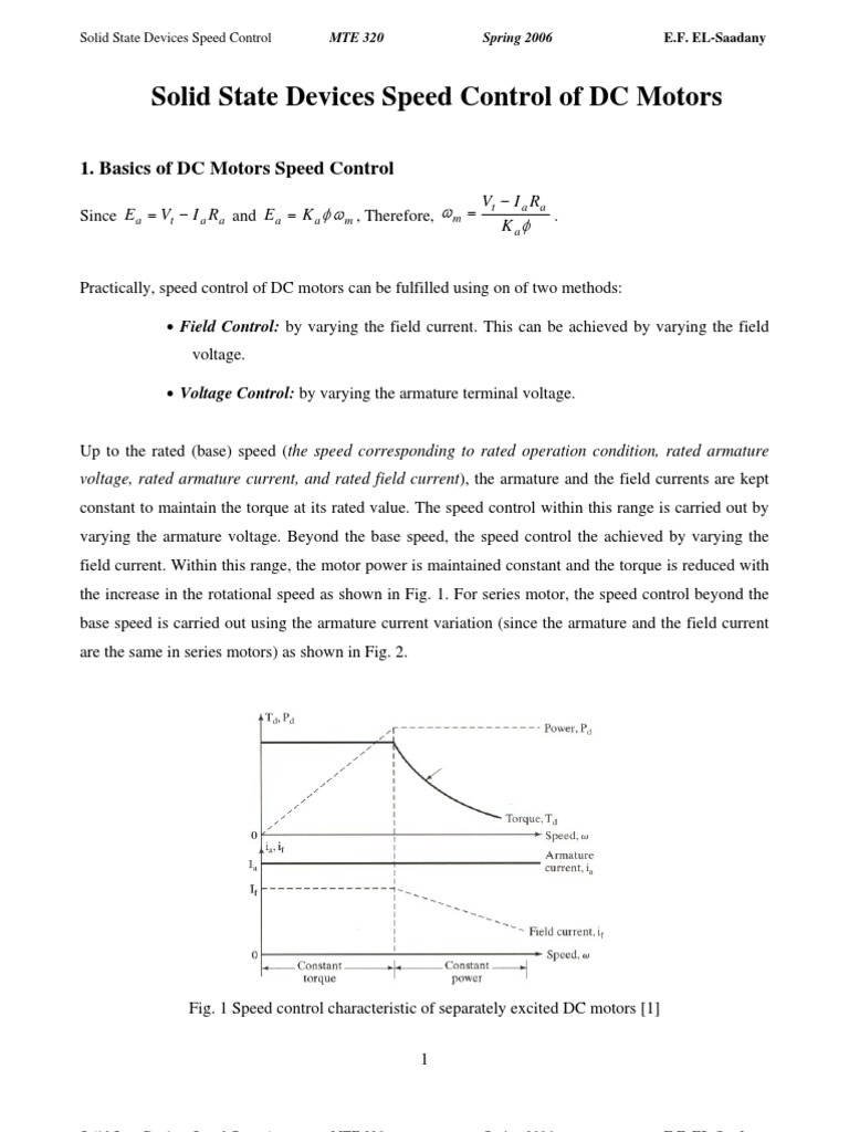 DC Motor Speed Control Guide | PDF | Rectifier | Electrical Equipment
