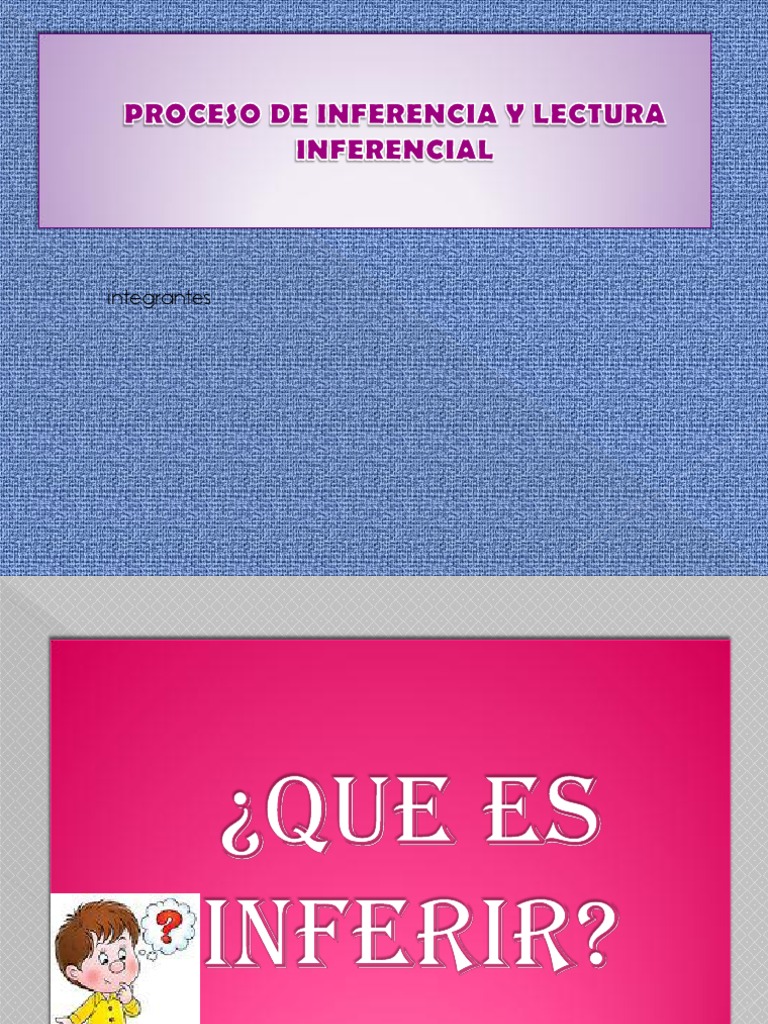Proceso de Inferencia y Lectura Inferencial | PDF | Lectura (proceso ...