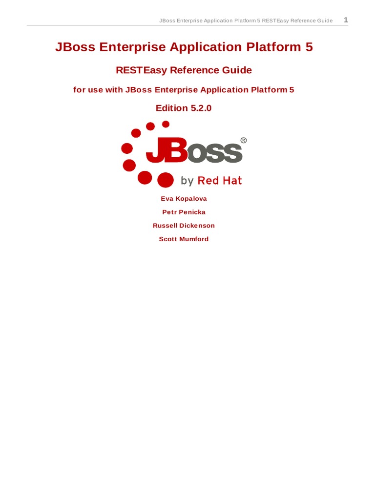 JBoss Enterprise Application Platform-5-RESTEasy Reference Guide-En-US | PDF | Class (Computer ...