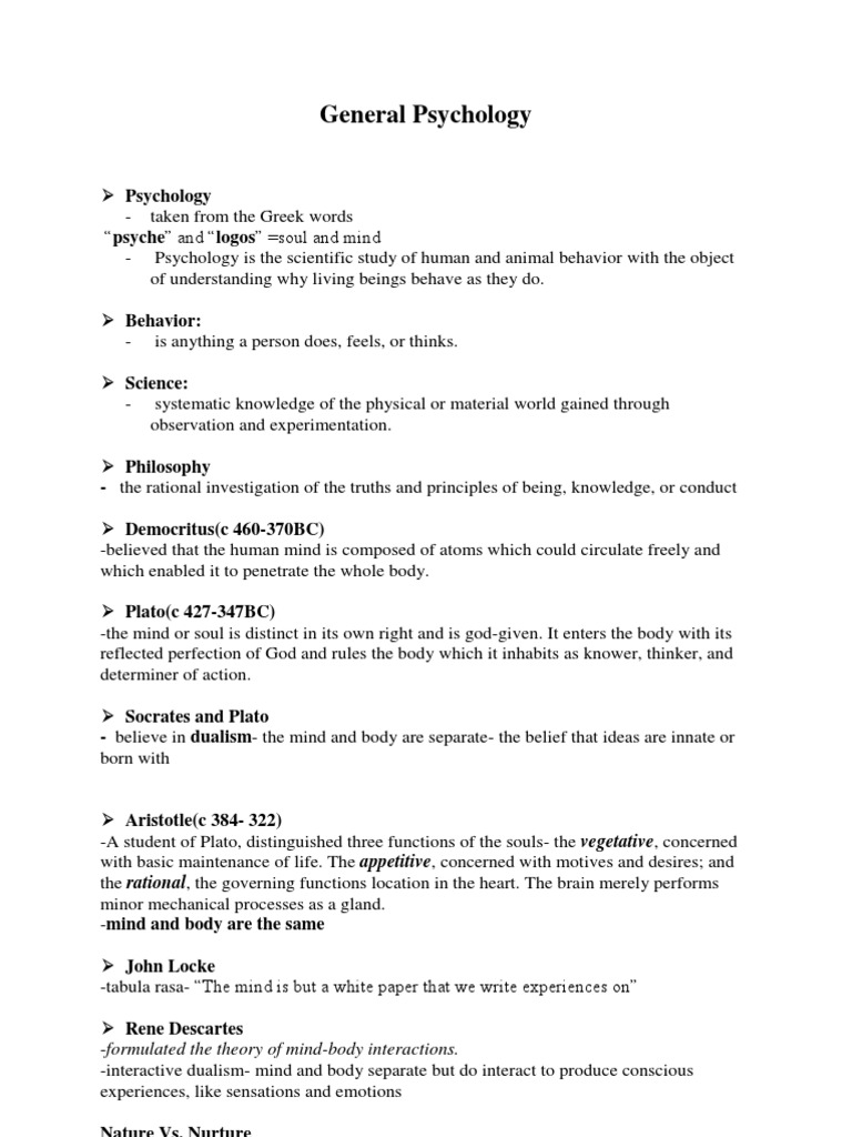General Psychology | PDF | Scientific Method | Psychology