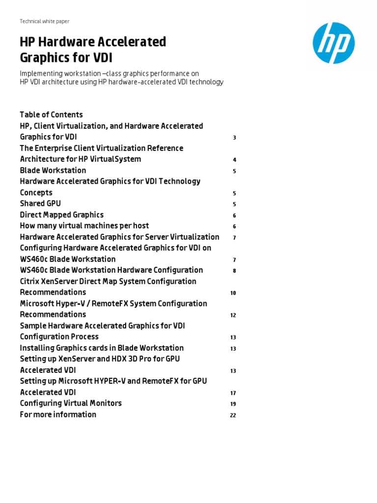 HP VDI Guide | PDF | Desktop Virtualization | Hyper V