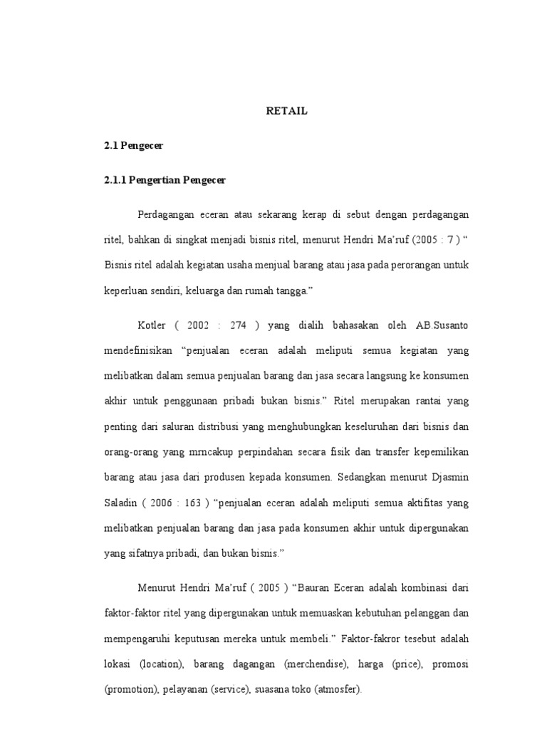 Pemasaran Ritel | PDF