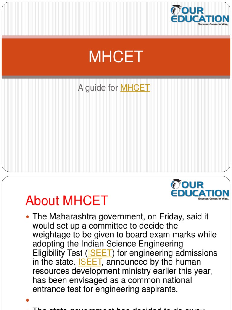 Mhcet: A Guide For | PDF | University And College Admission | Test ...