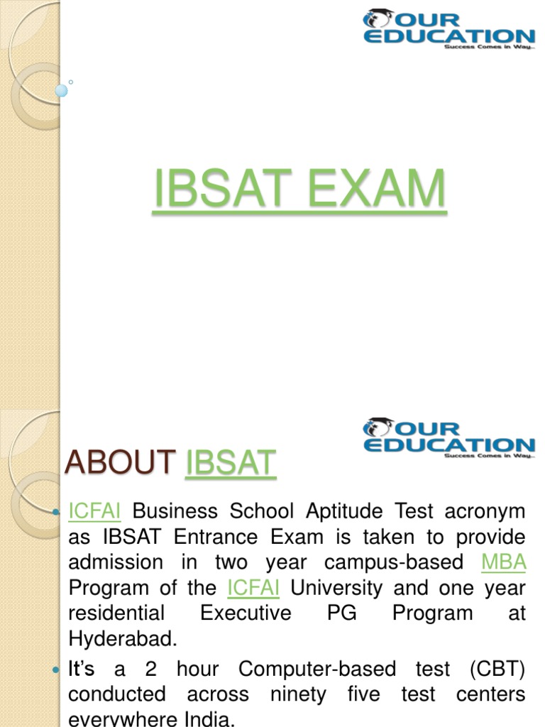 Ibsat Exam | PDF | Test (Assessment) | Master Of Business Administration