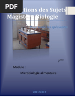 Cours de Microbiologie Alimentaire | PDF | Bactérie | Spore