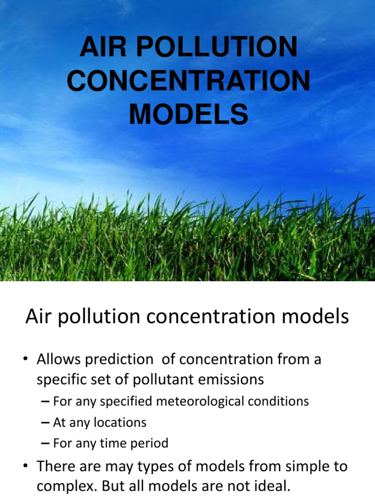 W2 L2 Air Pollution Concentration Models | PDF | Air Pollution ...