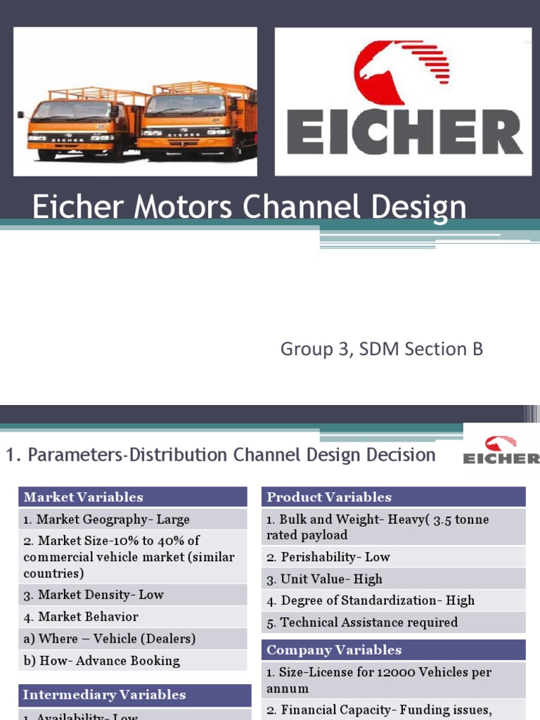 Eicher Motors Chanel Design | PDF | Market (Economics) | Economic ...