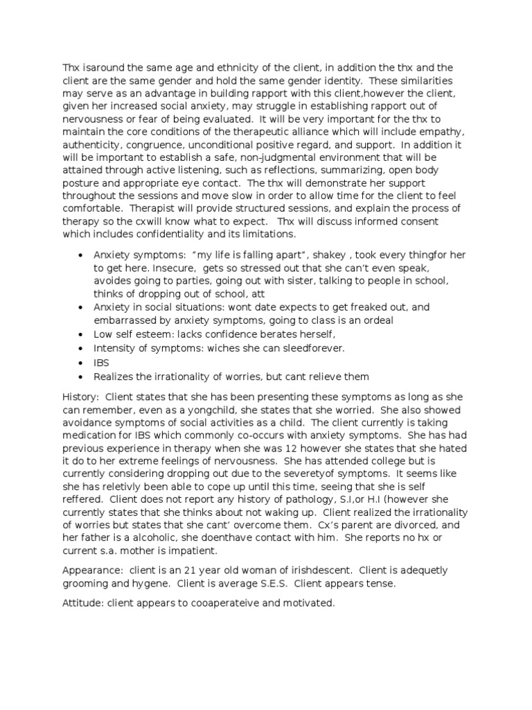 Treatment Plan | Cognitive Behavioral Therapy | Behaviour Therapy