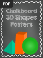 2D Shape Posters Chalkboard | PDF