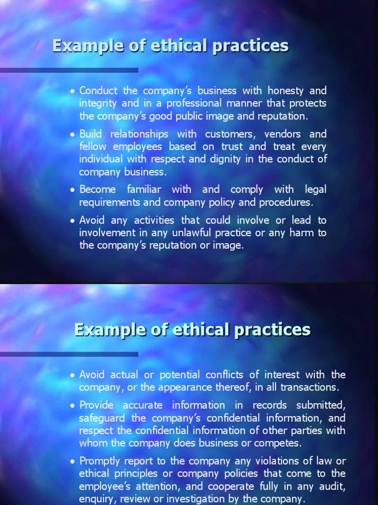 Ethical Business Conduct Guide | PDF