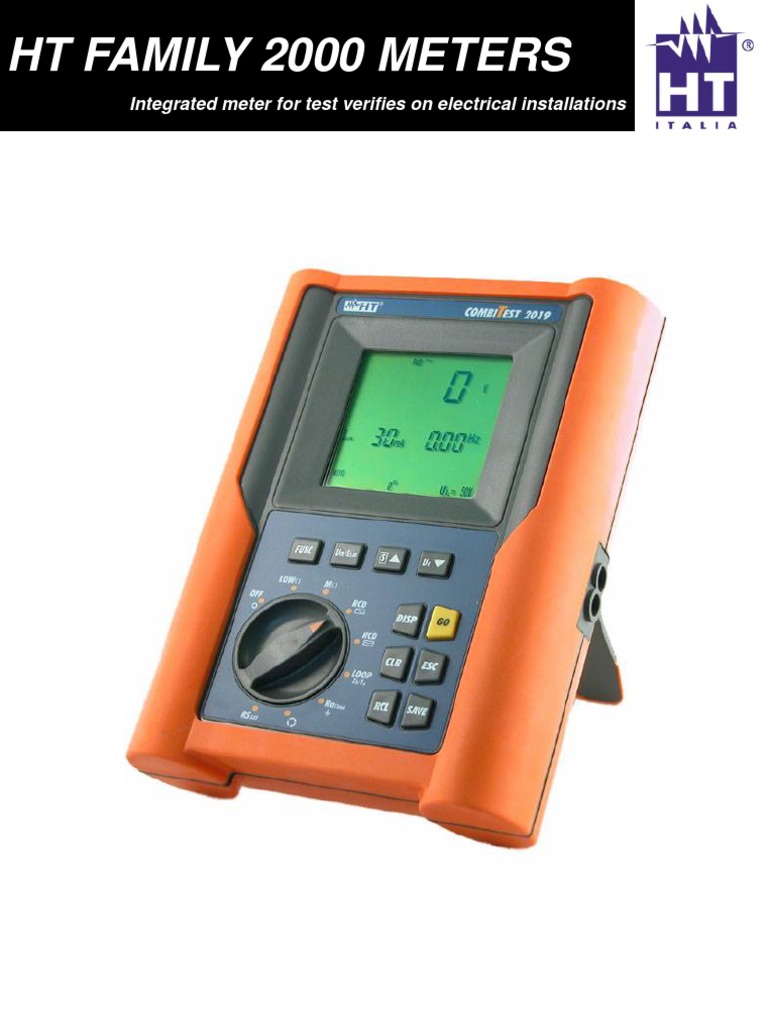 HT2010 Digital - Megger Meter - User Manual | PDF | Electrical ...