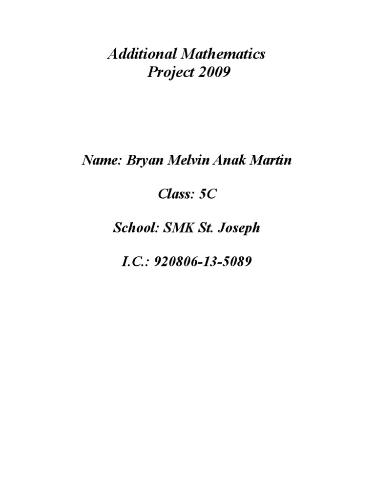 Additional Mathematics | PDF