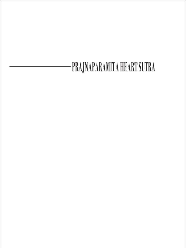 Heart Sutra Pdf