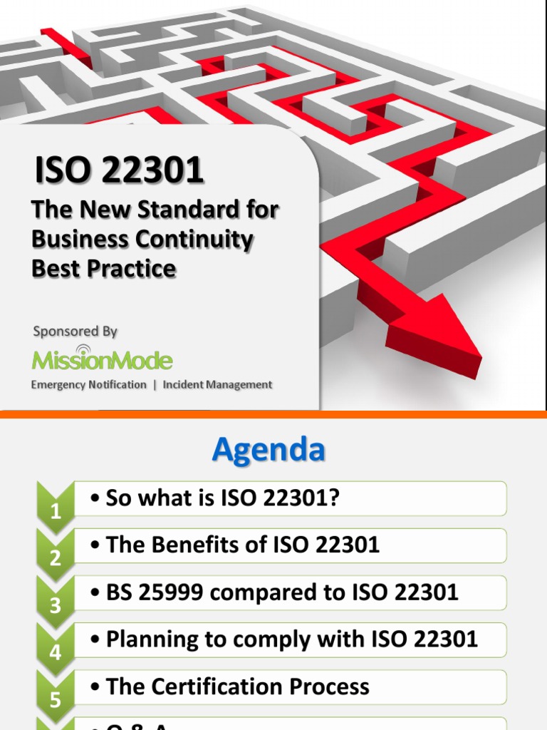 ISO 22301: The New Standard For Business Continuity Best Practice | PDF ...