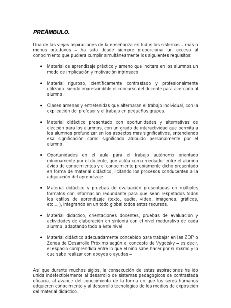 Preámbulo | PDF | Aprendizaje | Maestros