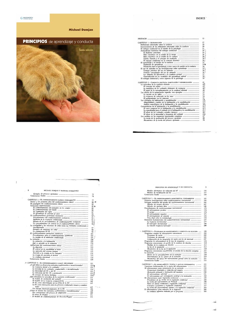 Domjan Michael - Principios de Aprendizaje Y Conducta | PDF