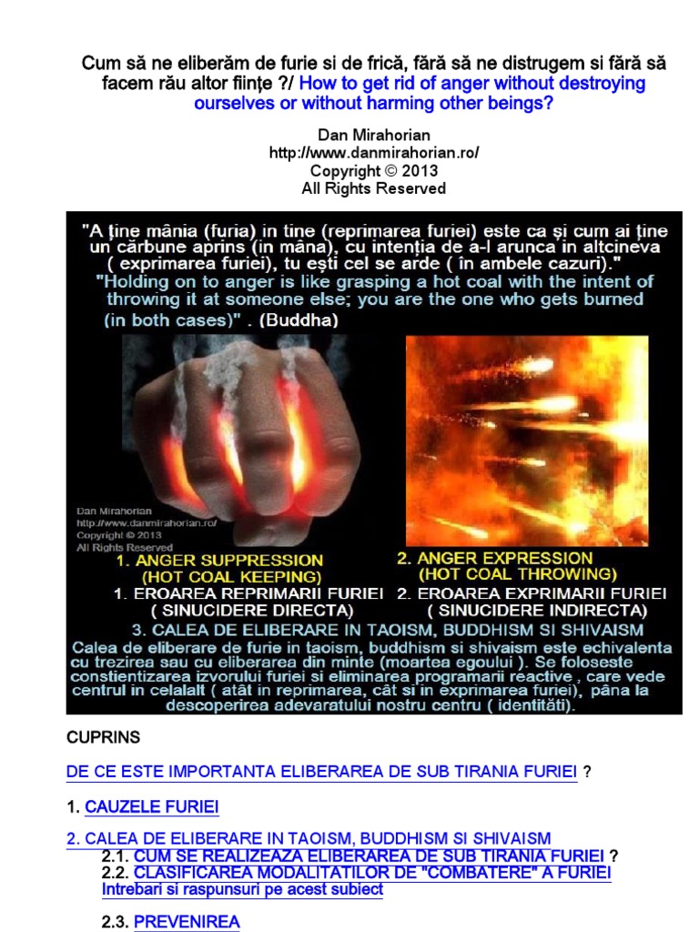 How To Get Rid of Anger Without Destroying Ourselves or Without Harming ...