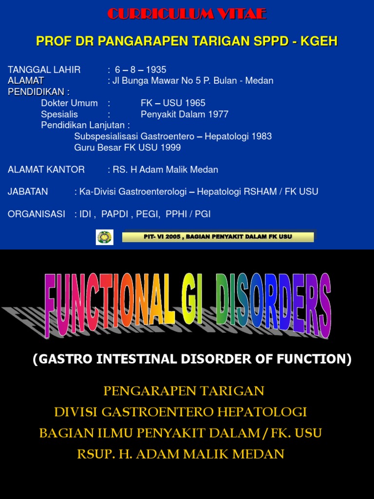 Functional Gi Disorders | PDF
