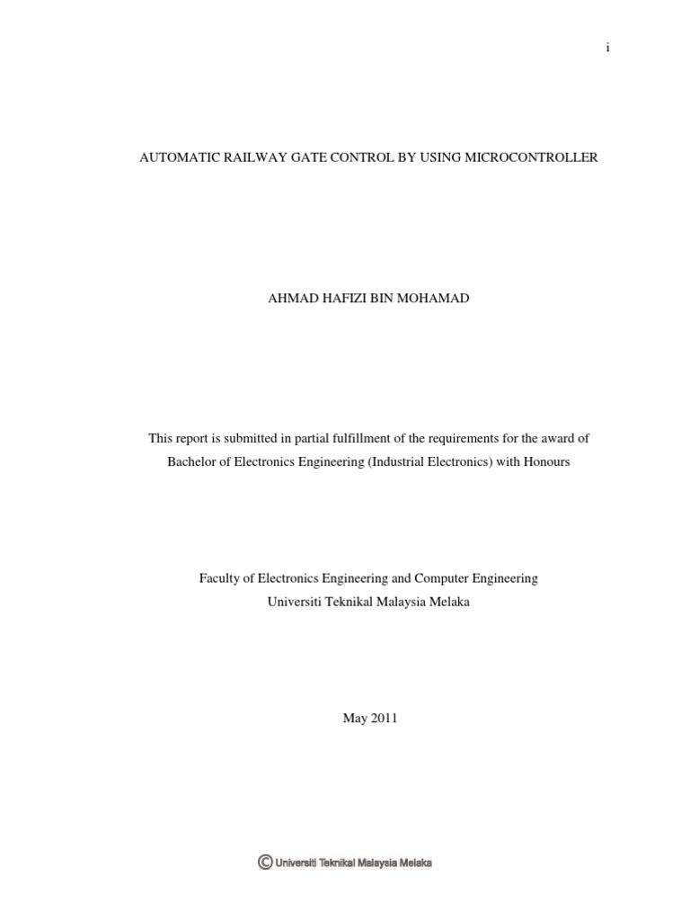 Automatic Railway Gate Control Using Micro | PDF | Electronic Circuits ...