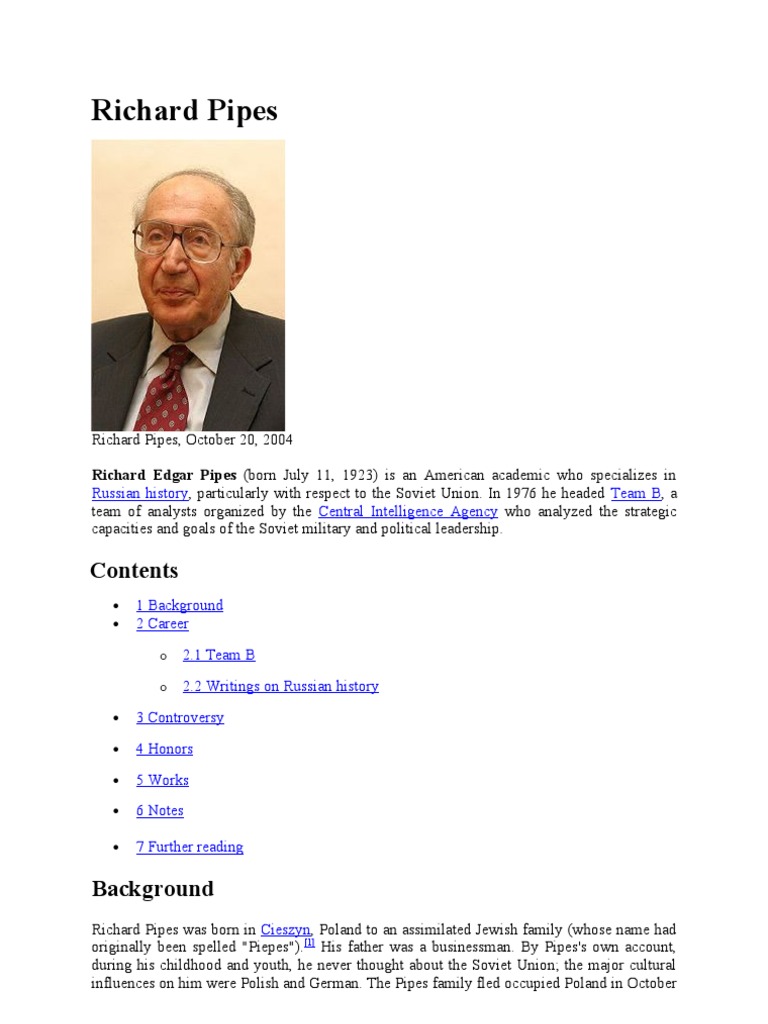 Richard Pipes | PDF | Unrest | Politics (General)