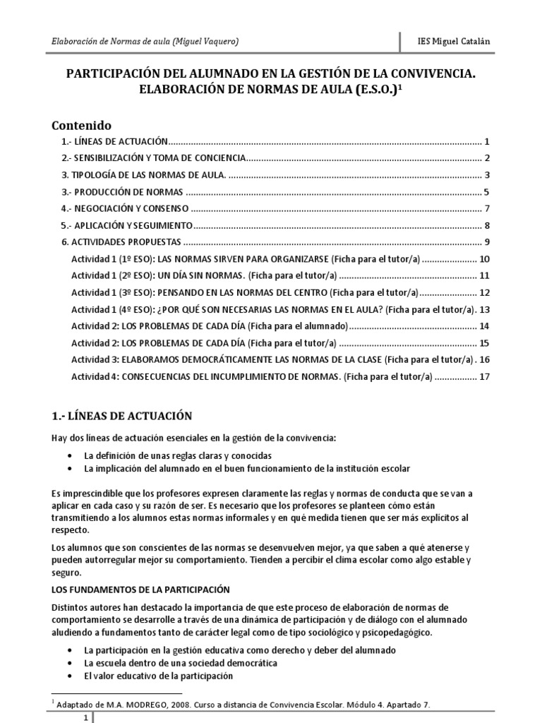 Normas Del Salon | PDF