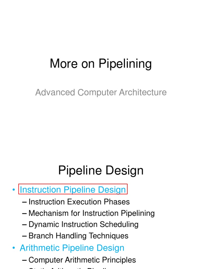 Instruction and Arithmetic Pipeline Design | PDF | Instruction Set ...