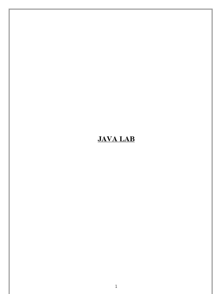 Java Lab | Download Free PDF | Method (Computer Programming) | Class ... Java Lab | Download Free PDF | Method (Computer Programming) | Class ...