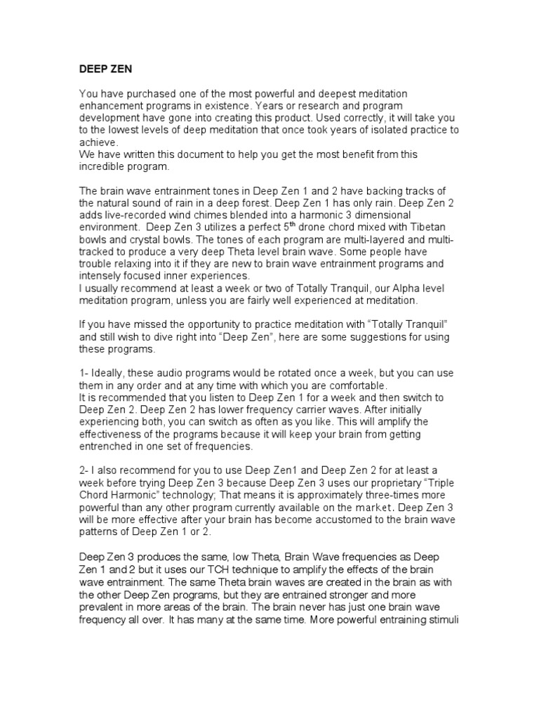 Deep Zen Inst09 | PDF | Meditation | Neural Oscillation