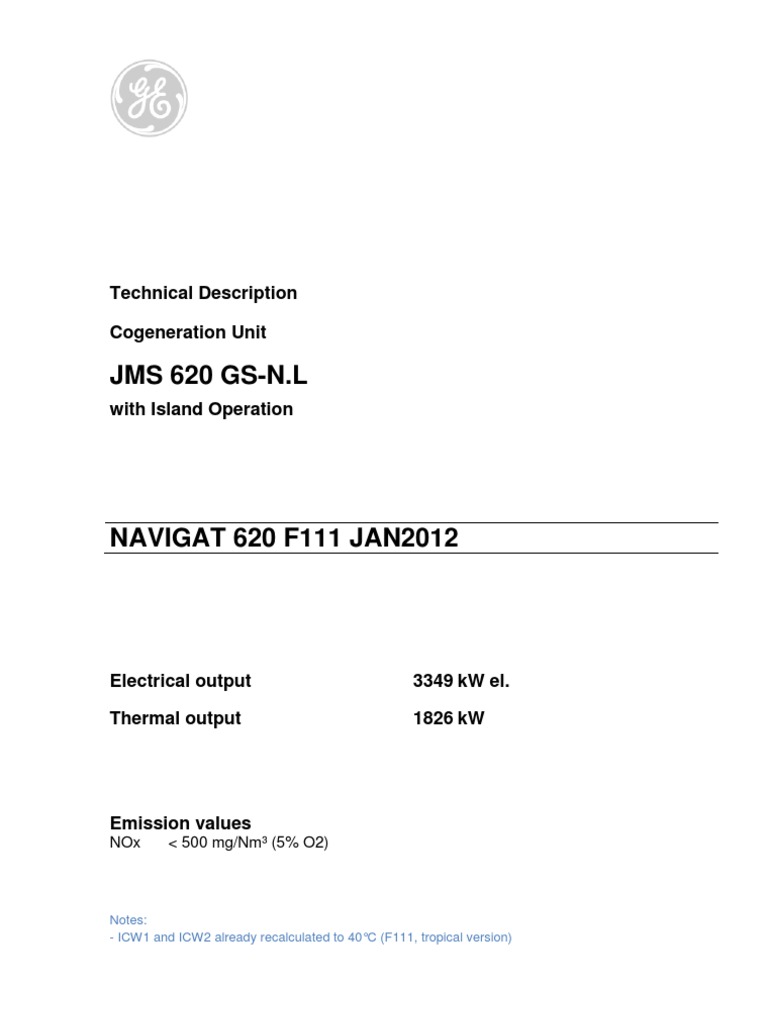 Tech Description Cogen Unit | PDF | Water Heating | Computer Network