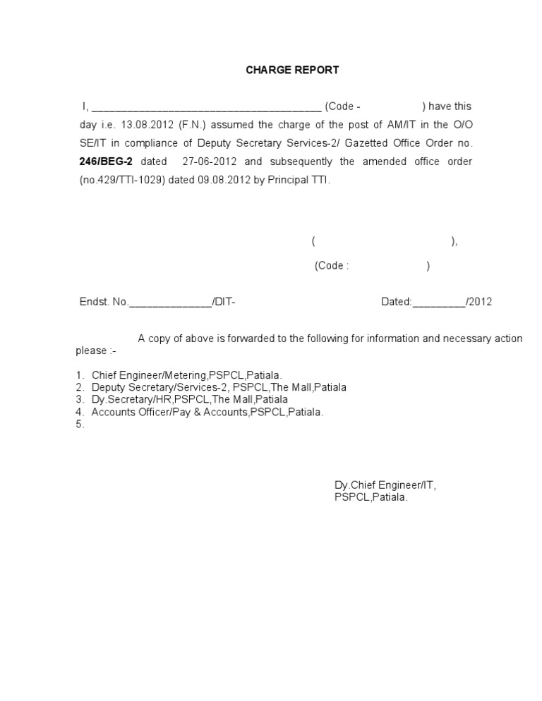 Charge Report Am (It) | PDF