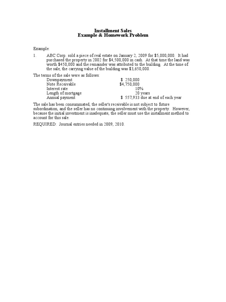 Installment Examples | PDF | Sales | Economics