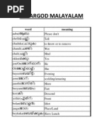 90 Essential Malayalam Words for Beginners | PDF | Pronoun | English ...