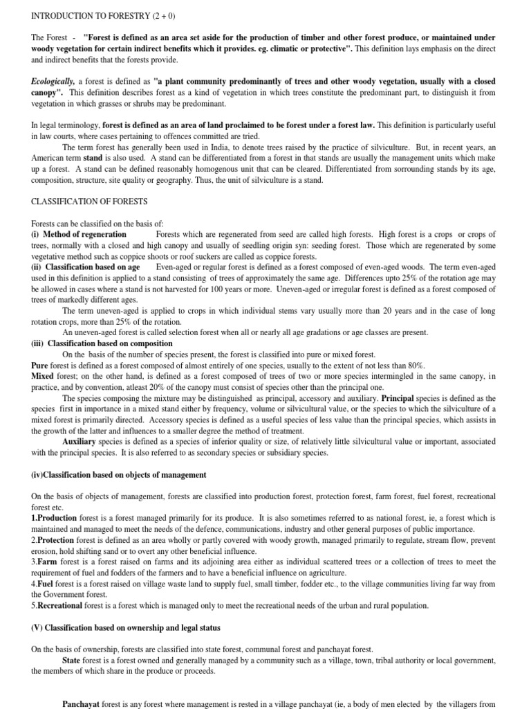 Introduction To Forestry | PDF | Forestry | Mangrove