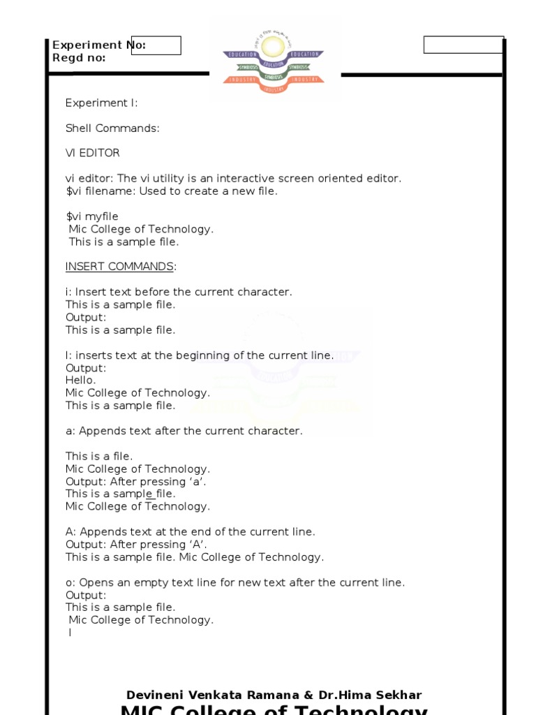 Unix Lab Record | PDF | Filename | Computer File