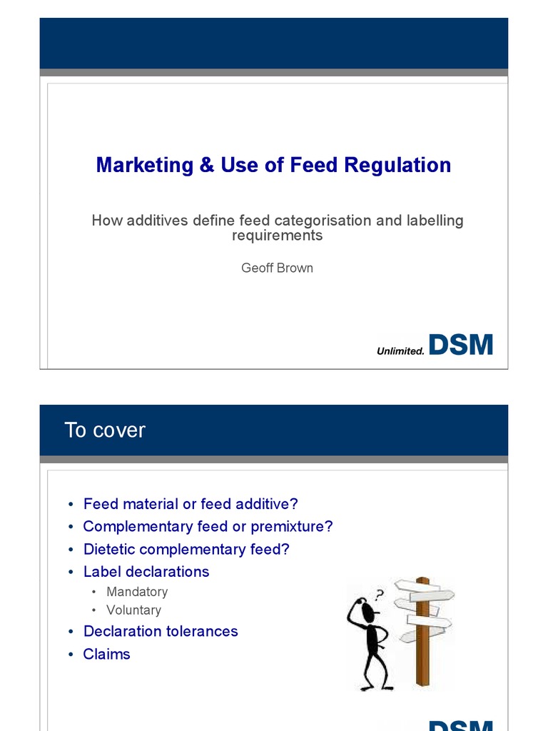 DSM FEED Labelling | PDF | Animal Feed | Nutrition