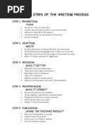 5 Steps of The Writing Process Chart | PDF | Written Communication ...
