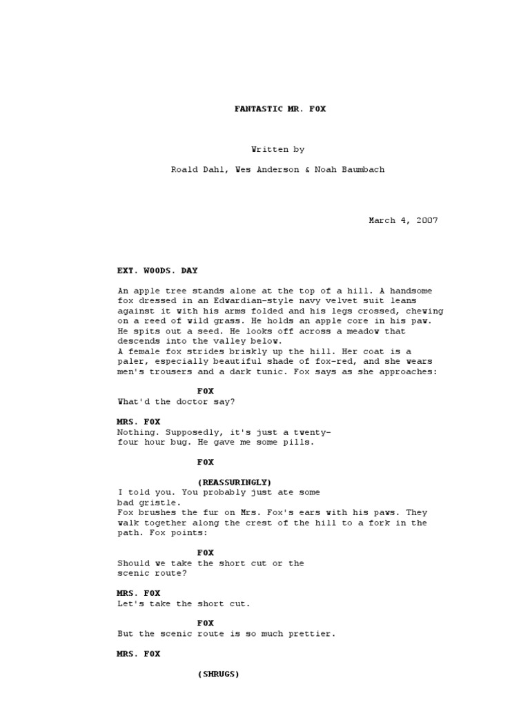 Fantastic MR Fox | PDF | Suit (Clothing) | Clothing